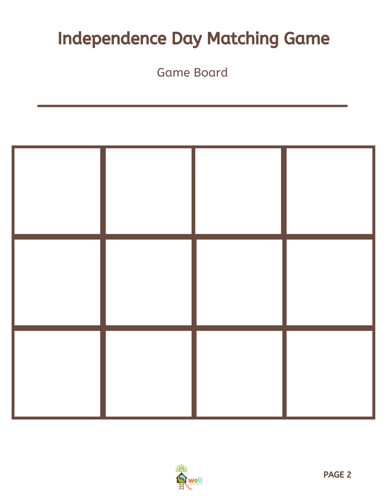 Independence Day Matching Game